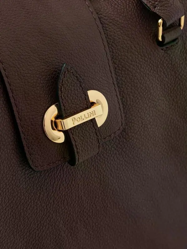 POLLINI Grained-effect Logo-buckle Cross-body Bag