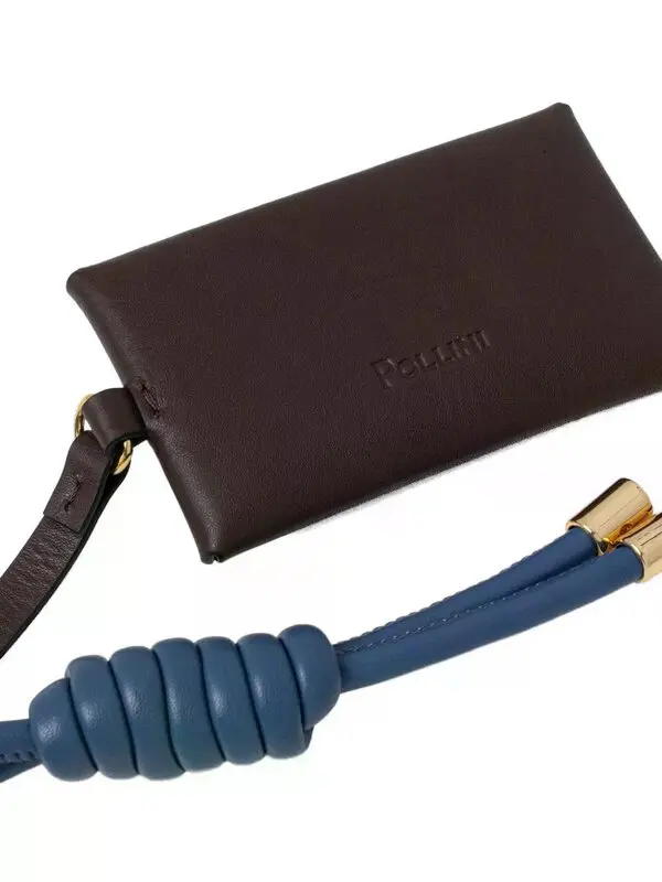 POLLINI Knotted Envelope Keyring - Brown