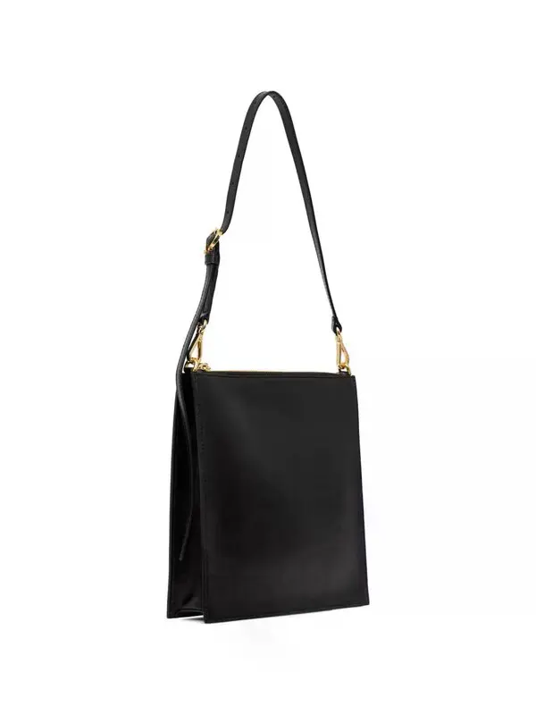 POLLINI Logo Debossed Leather Shoulder Bag