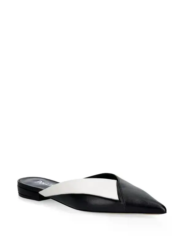 POLLINI Pointed-toe Leather Mules
