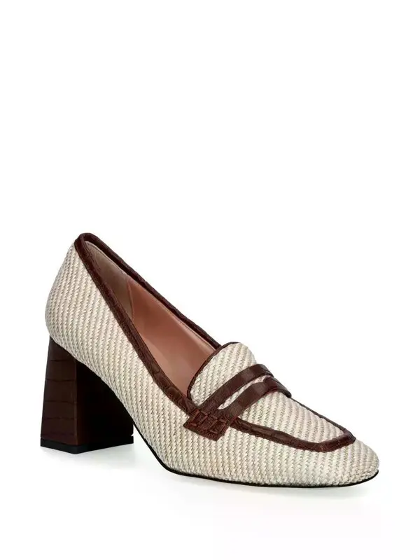 POLLINI Camber Crocodile-effect Woven Pumps