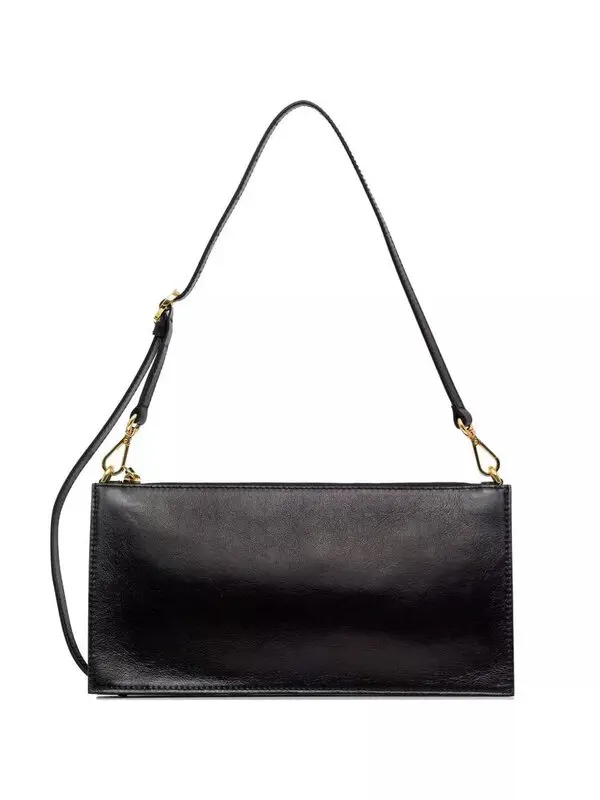 POLLINI Logo Patch Zip-top Tote Bag - Black