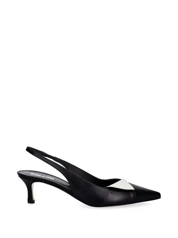 POLLINI Contrast-panel Slingback Pumps