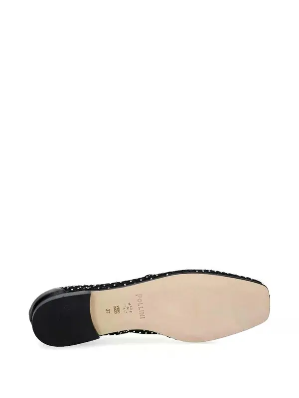 POLLINI Nina Crystal-embellished Mesh Ballet Flats