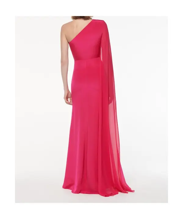 Roland Mouret Asymmetrical One-shoulder Gown With Cape Effect