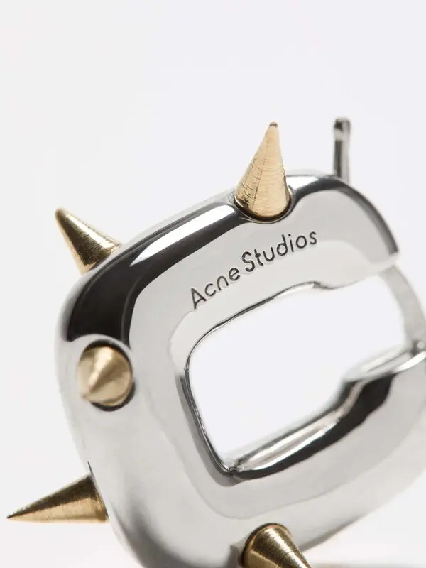 Acne Studios Chunky Loop Earrings With Spikes
