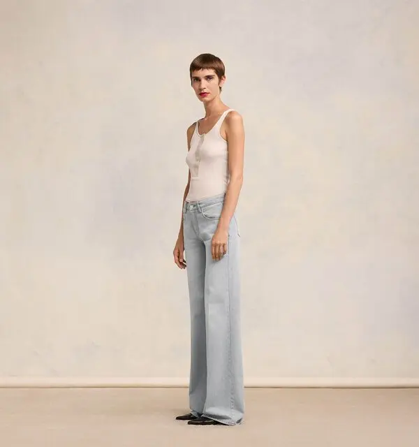 Ami Slitted Flared Jeans
