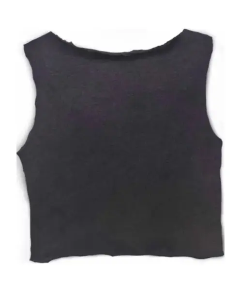 CHARLIE LUCIANO Sleeveless Crew Neck Vest With Straight Hem