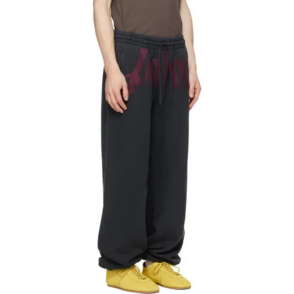 Palm Angels Logo-print Track Pants - Black Burgundy