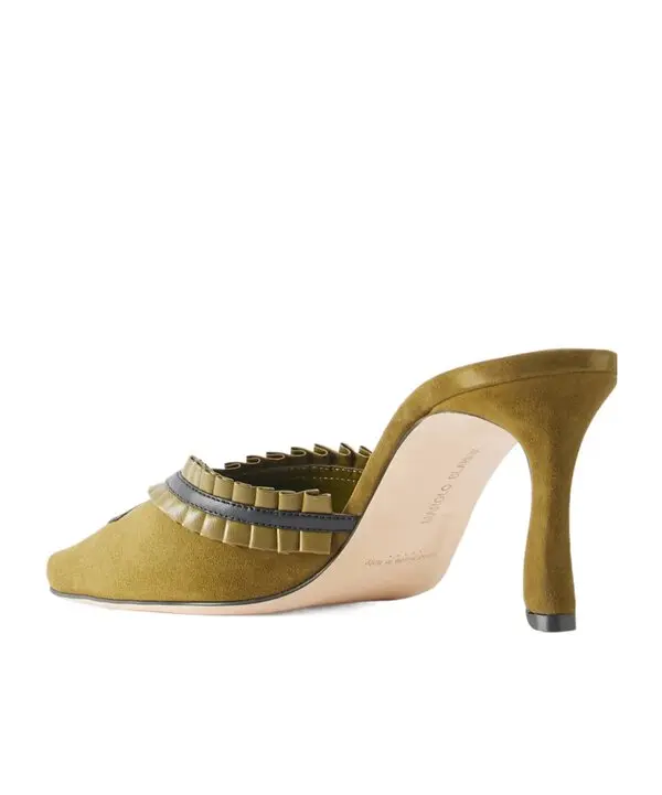 Manolo Blahnik Suede Mules
