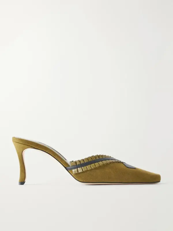 Manolo Blahnik Suede Mules