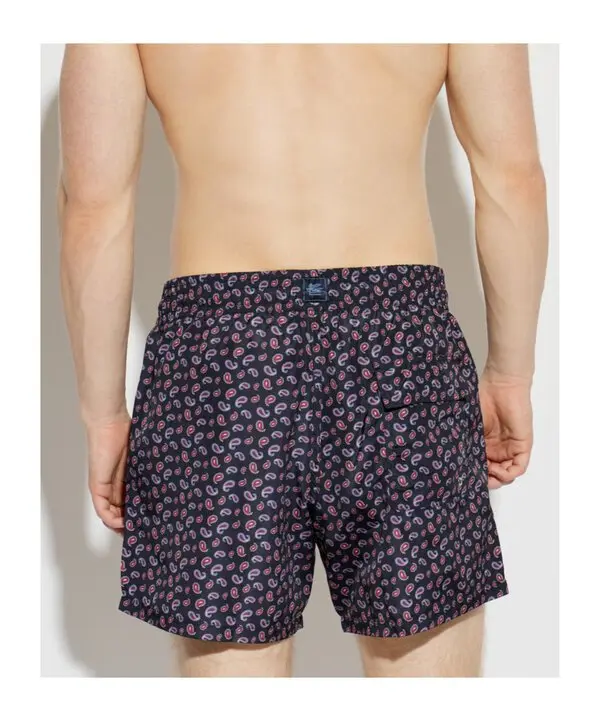 Etro Swim Shorts With Micro Paisley Motif