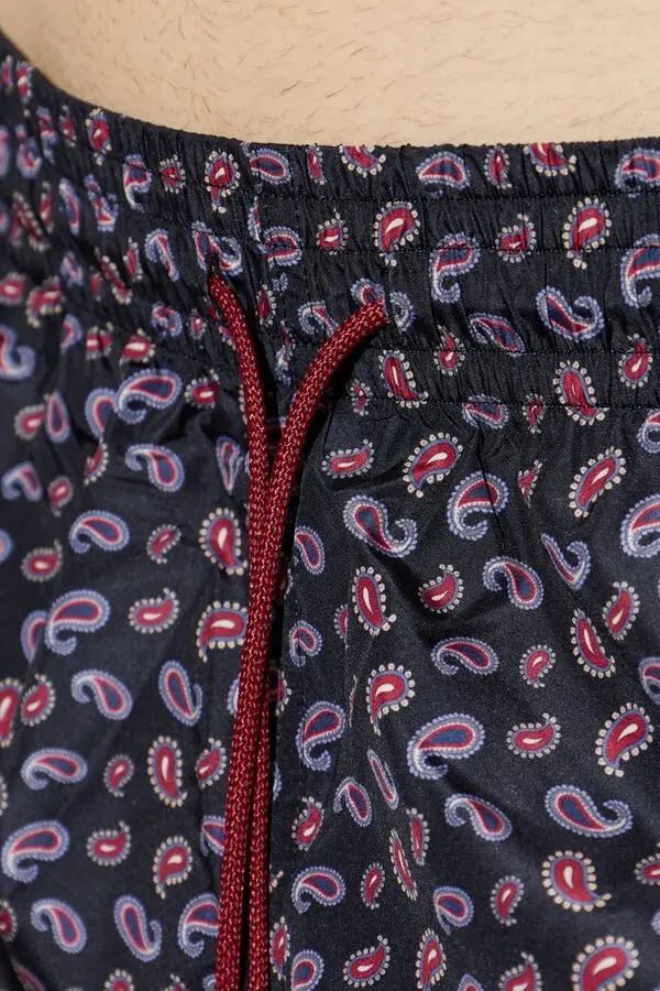 Etro Swim Shorts With Micro Paisley Motif