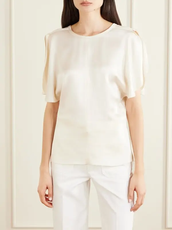 Victoria Beckham Draped Satin Blouse