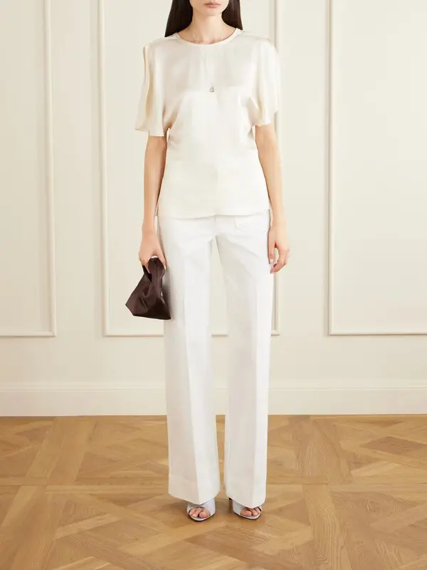 Victoria Beckham Draped Satin Blouse