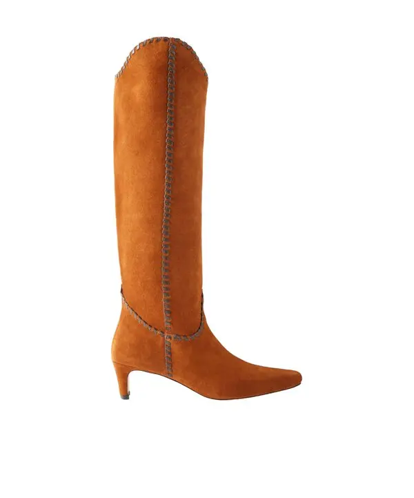 Staud Wally Suede Knee-high Boots - Brown