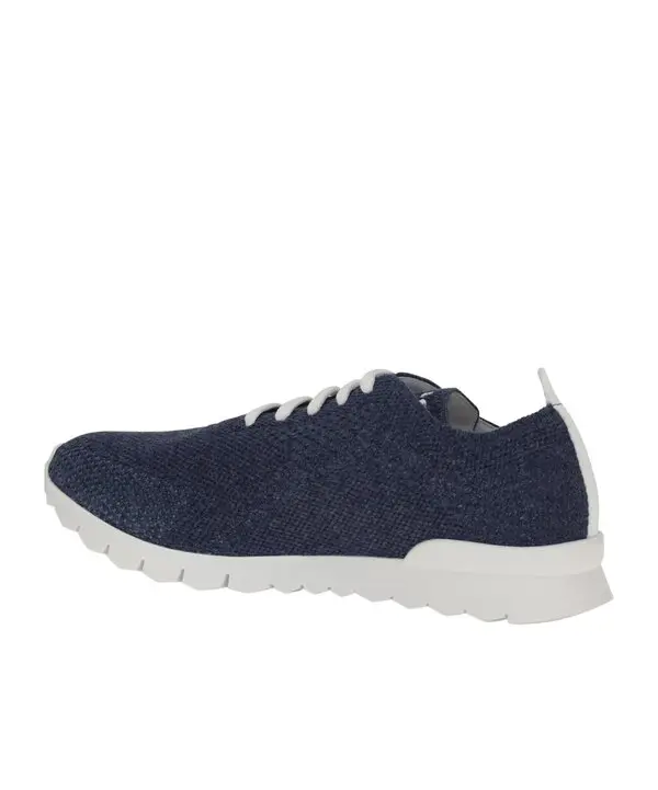 Kiton Lace-up Knitted Sneakers - Black