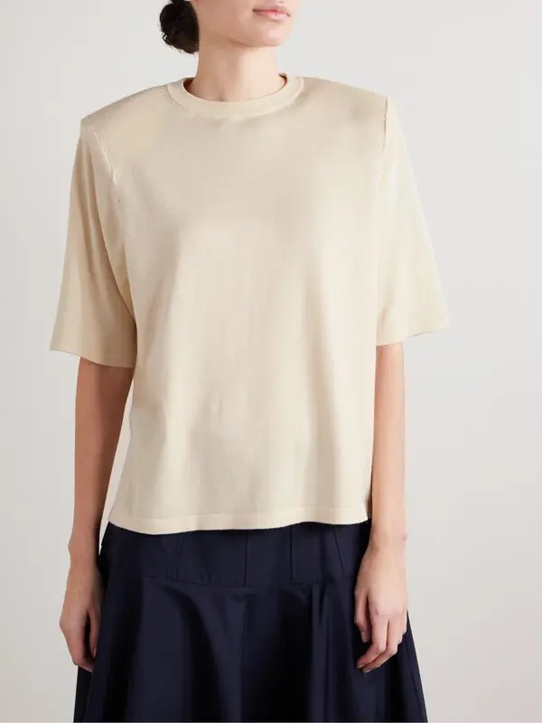 Altuzarra Lilou Oversized Silk And Cotton-blend Jersey T-shirt