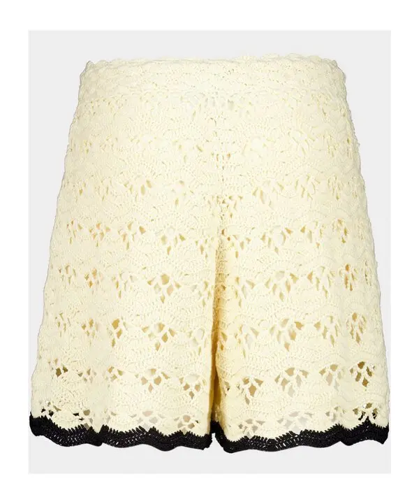 Zimmermann Crochet Cotton Shorts - No