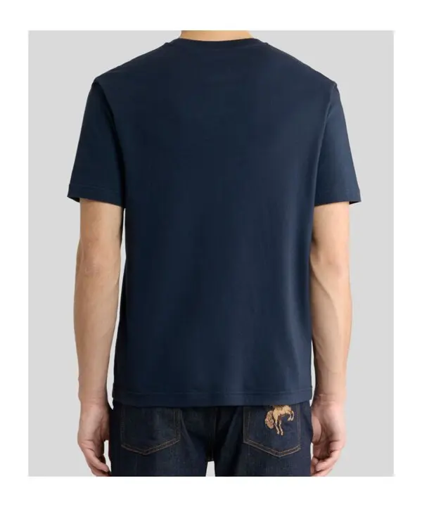 Etro Cotton Jersey T-shirt With Parrot Embroidery