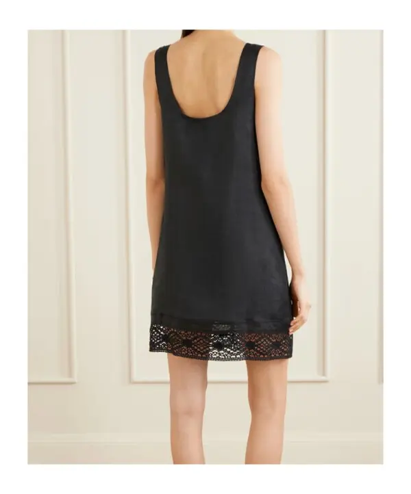 FRAME Sleeveless Lace-trimmed Button-front Dress