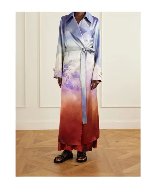 Gabriela Hearst Long Sleeved Belted Coat - Multicolor