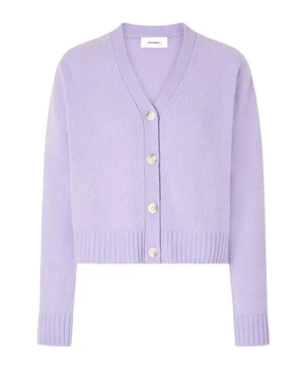 LISA YANG Long-sleeved Knitted Cardigan - Purple