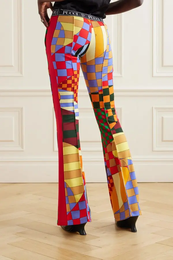 Emilio Pucci High-waisted Printed Flared Trousers
