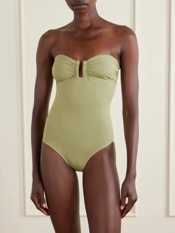 ERES Strapless One-piece Swimsuit With Gathered Bust And Keyhole Detail