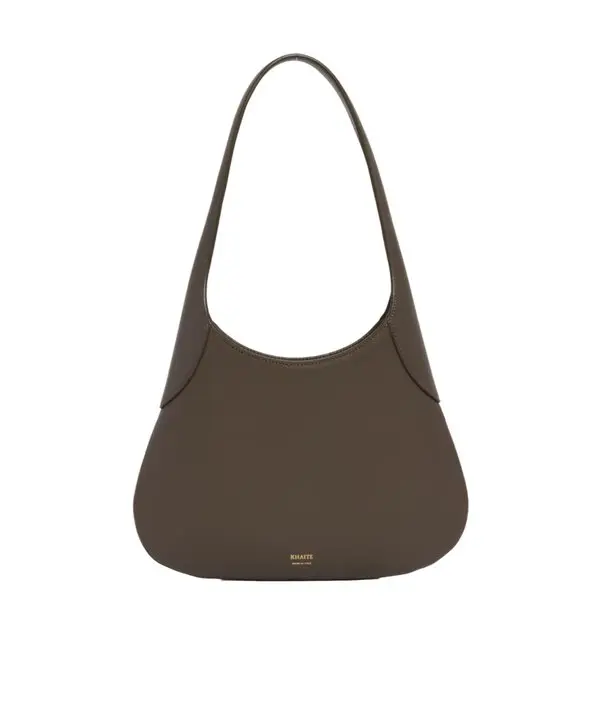 Khaite Taupe Smooth Leather Shoulder Bag - Brown