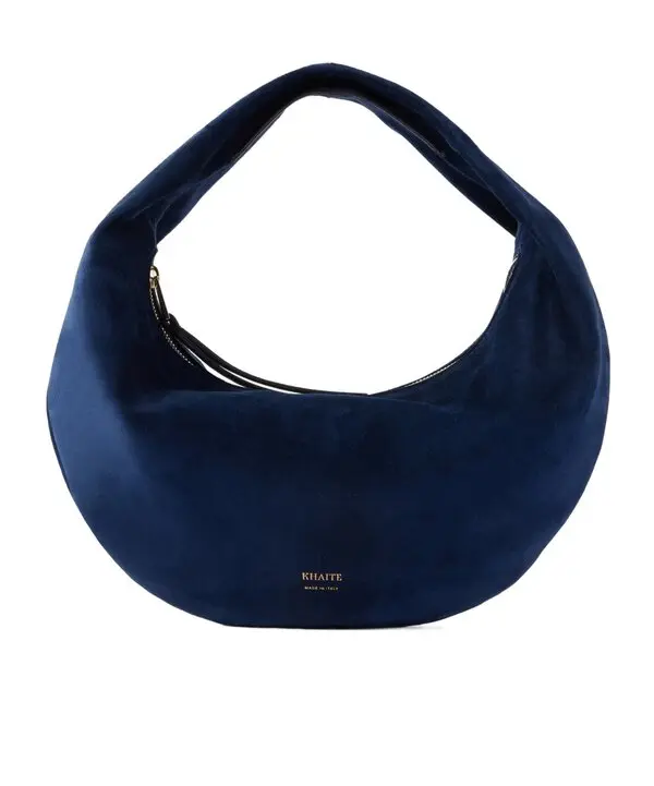 Khaite Olivia Crescent Mini Tote Bag - Midnight Blue