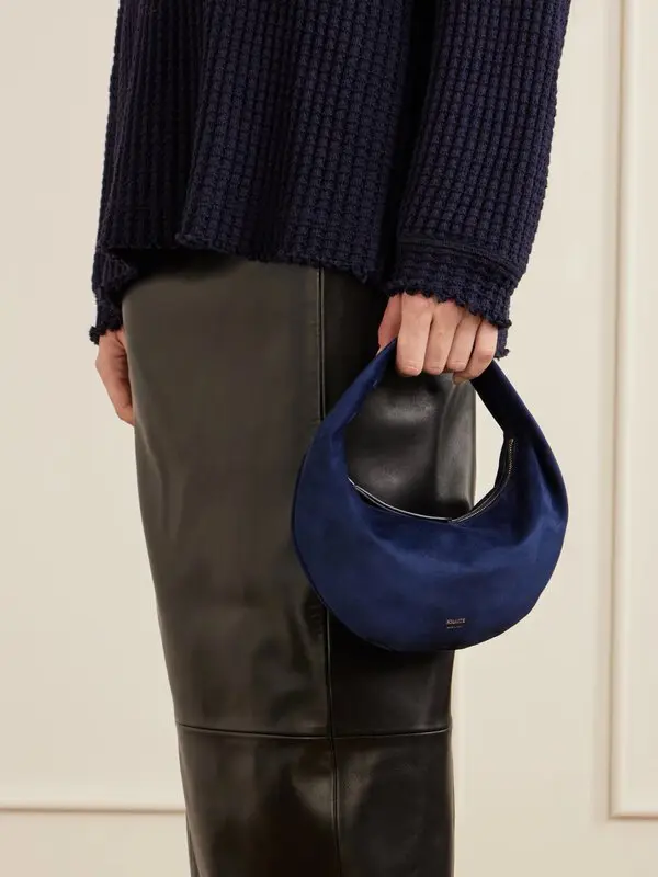 Khaite Olivia Crescent Mini Tote Bag - Midnight Blue