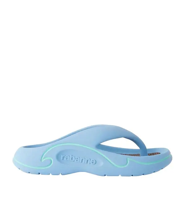 Rabanne Logo-embossed Thong Sandals
