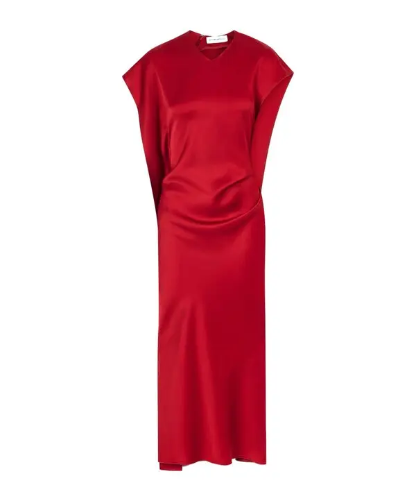 Victoria Beckham Satin Midi Dress