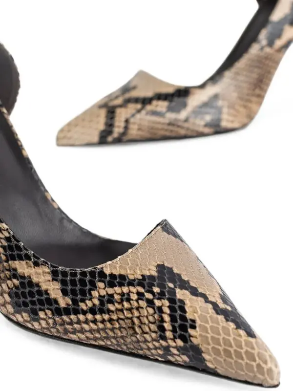 Khaite Jett D'orsay Snake-effect Leather Pumps