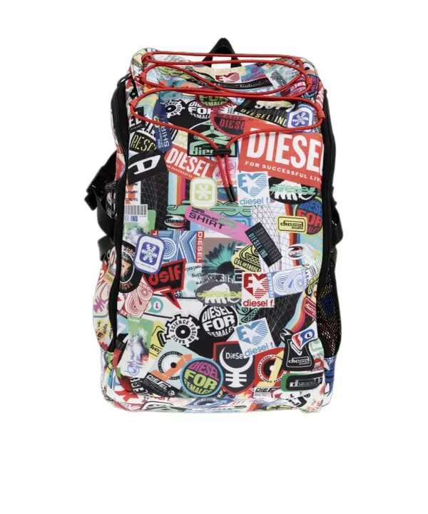 DIESEL® Logo Detail Zip-up Backpack - Multicolor