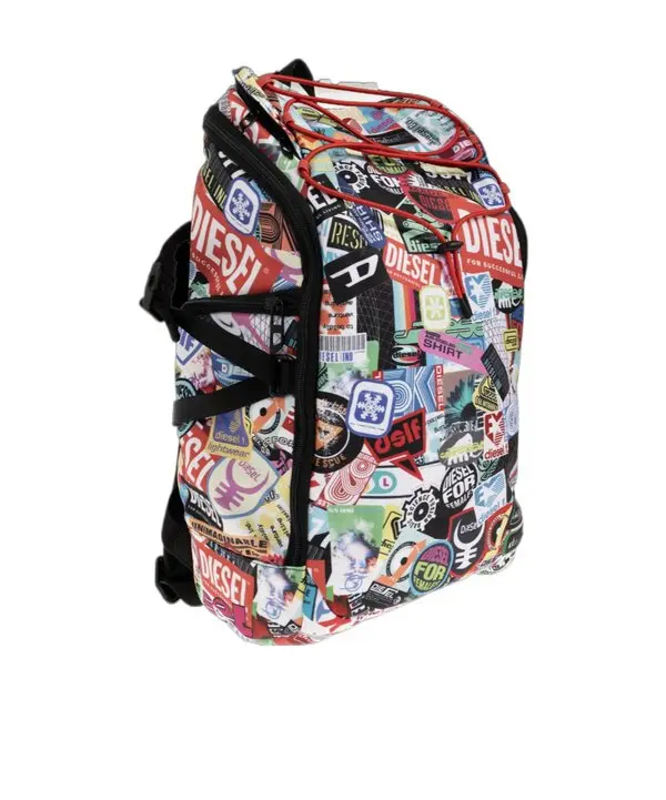 DIESEL® Logo Detail Zip-up Backpack