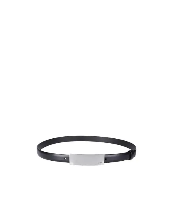 Khaite Logo-engraved Buckled Belt - Black
