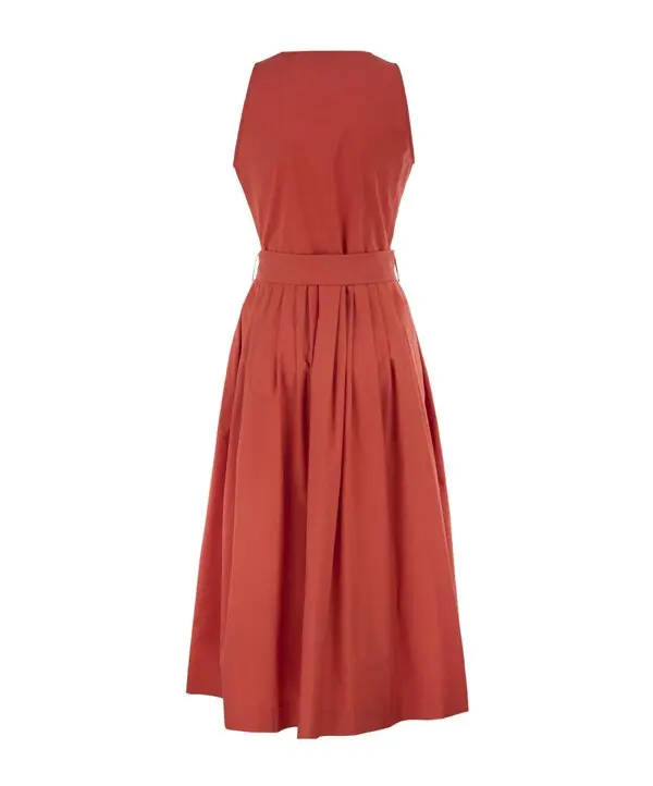 Antonelli Firenze Sleeveless Belted Midi Dress