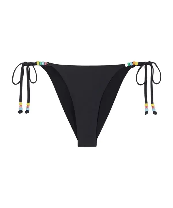 Staud Sisley Bead-embellished Bikini Briefs - Black