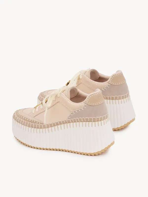 Chloé Nama Platform Low-top Sneakers - Nude