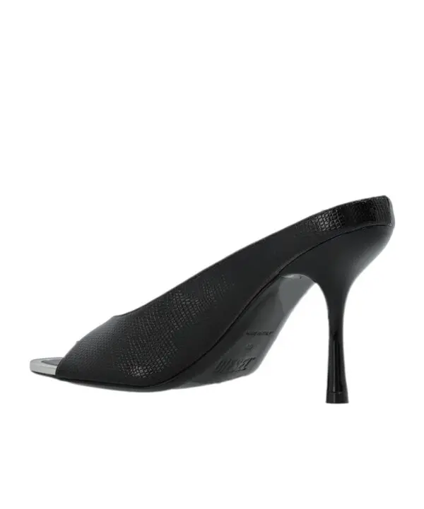 DIESEL® D-diams Lizard-effect Leather Mules