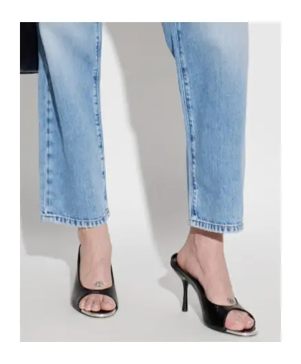 DIESEL® D-diams Lizard-effect Leather Mules