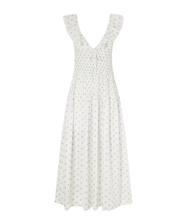 DÔEN Sorina Floral Print Midi Dress - No