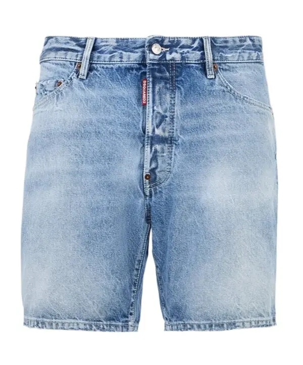Dsquared2 Distressed Five-pocket Denim Shorts