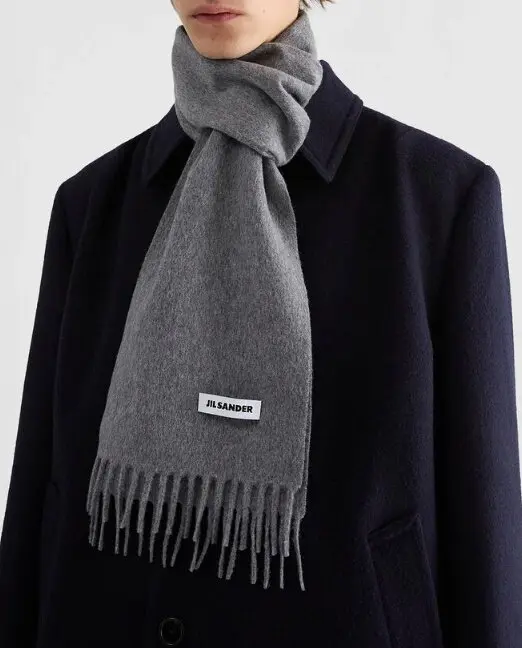 JIL SANDER Slim Wool Scarf