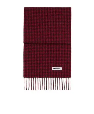 JIL SANDER Slim Wool Scarf - Brown