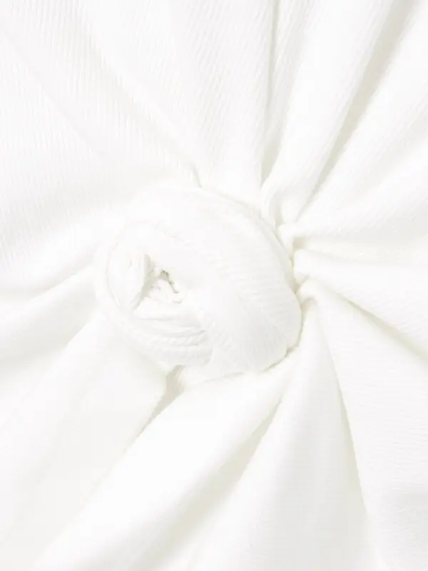 Magda Butrym Knotted Ribbed Stretch Cotton-jersey Tank - No