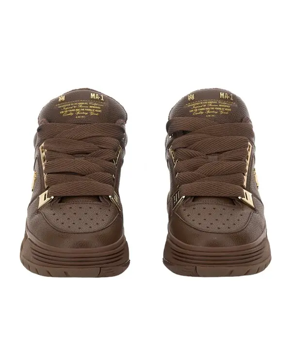 Amiri Ma-1 Metallic Low-top Sneakers - Brown