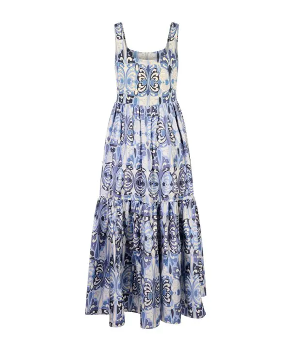 La DoubleJ Off-the-shoulder Ruched Printed Maxi Dress - Multicolor